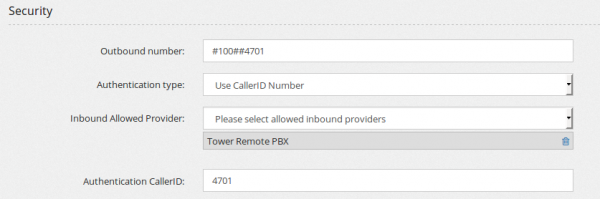 Configure a remote PBX as part of the extension list - MiRTA PBX ...